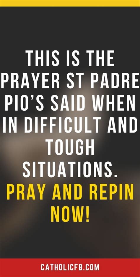 Powerful Prayer To St Padre Pio Artofit