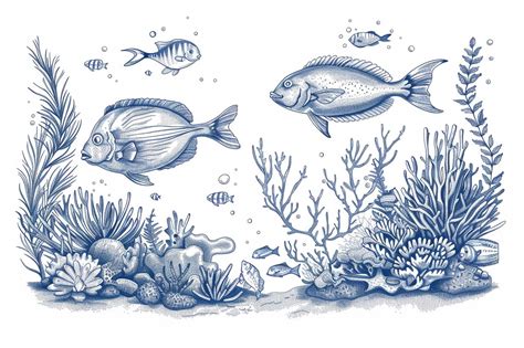 Drawing Ideas Underwater Seascape Scene Yonderoo