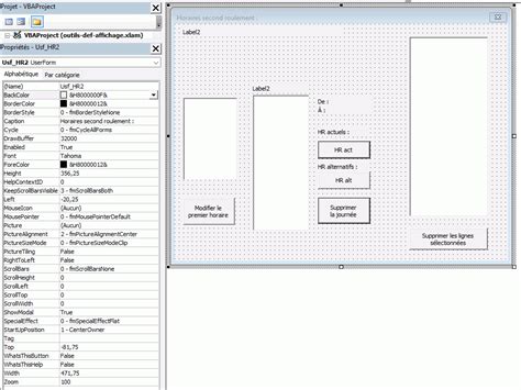 Défaut Daffichage Userform Vba