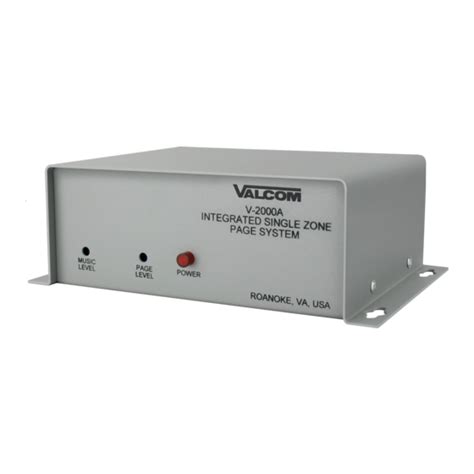 Valcom V 2000a User Manual Pdf Download Manualslib