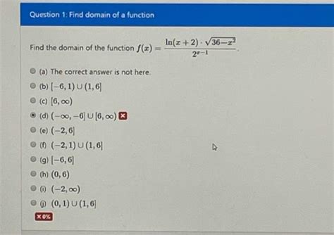 solved question 1 find domain of a function find the domain