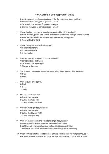 Year 8 Science Key Questions Teaching Resources