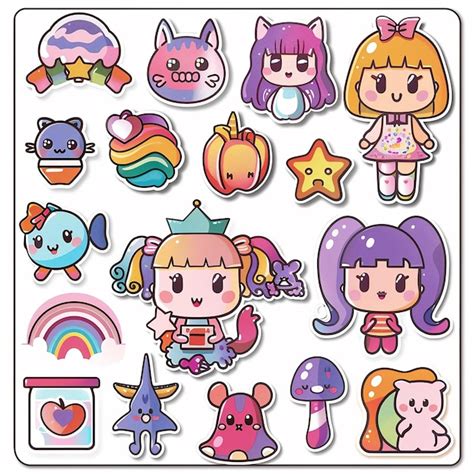 Premium Photo Cute Anime Girl Sticker Pack