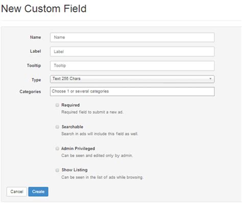 How To Create Custom Fields Open Classifieds