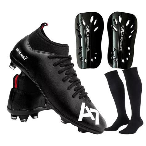 Kit Chuteira Botinha Para Futebol De Campo Adulto Infantil Masculina