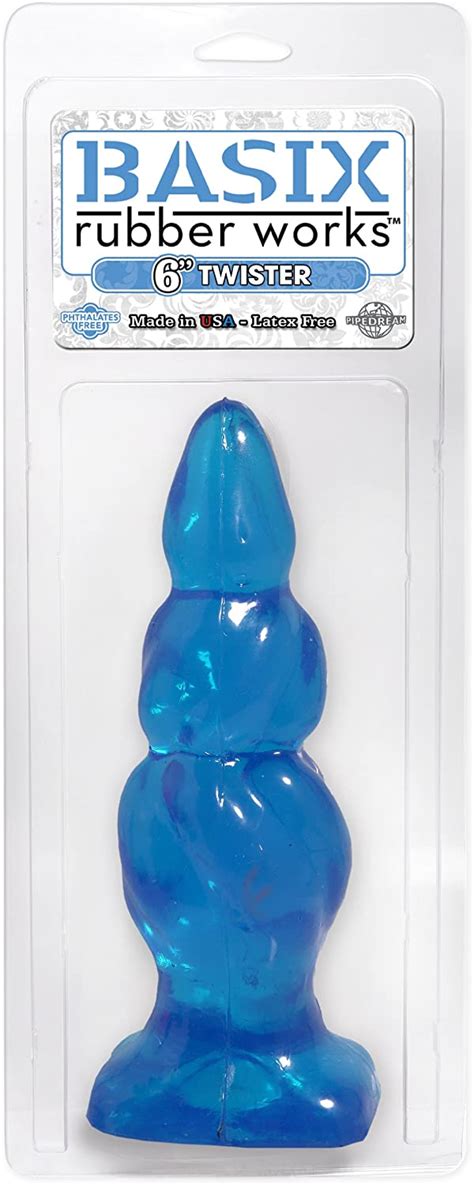 Basix Rubber Works 6 Inch Twister Dong Blue Health