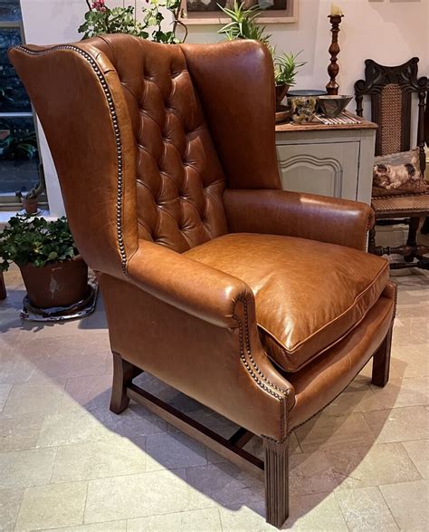 Wingchair Leatherwingchair Georgianwingchair Leatherclubchair Englishwingchair