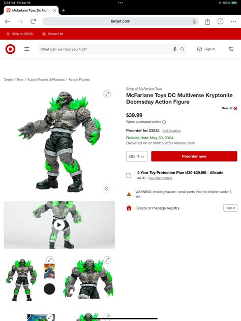 Kryptonite Doomsday Up For Preorder At R Mcfarlanefigures