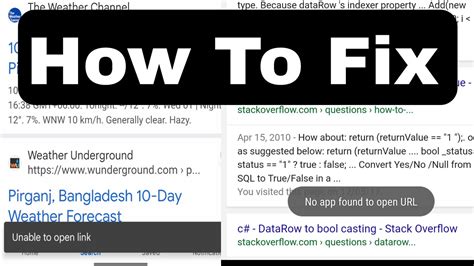 fix no app found to open link url problem unable to open link in