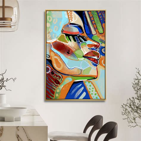 Contemporary Woman Face Portrait Art Designity Art