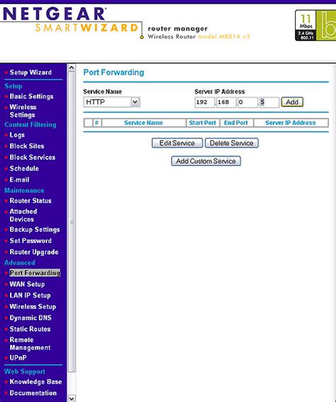 Port Forwarding On The Netgear Mr Router
