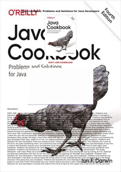 Java Cookbook Problems And Solutions For Java Developers