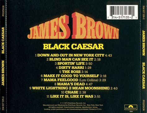 Classic Rock Covers Database James Brown Black Caesar 1973