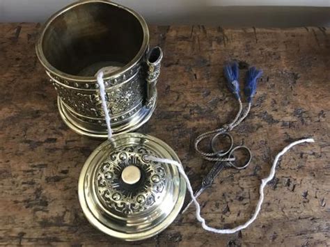 Victorian Brass String Holder