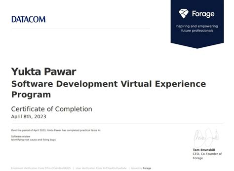 yukta pawar on linkedin softwareengineering connections datacom forage