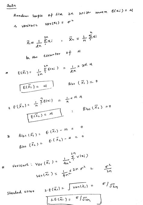 Solved Pt Suppose We Have A Random Sample Size Of N From A Course Hero