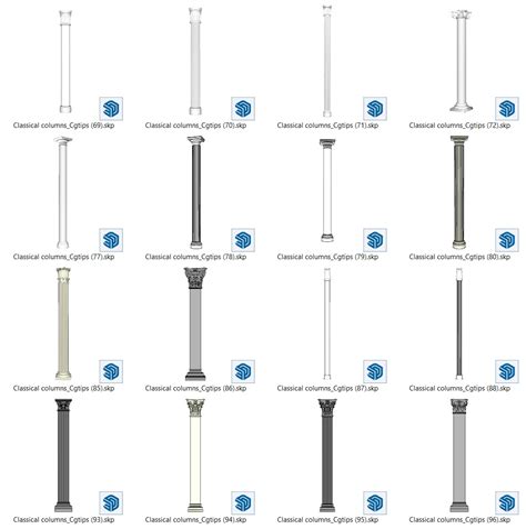 7266 Free Sketchup Columns Model Download