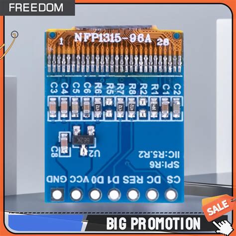 0 66 นิ้วจอแสดงผล oled หน้าจอ lcd บอร์ด 64x48 i2c spi อินเทอร์เฟซ 7pin