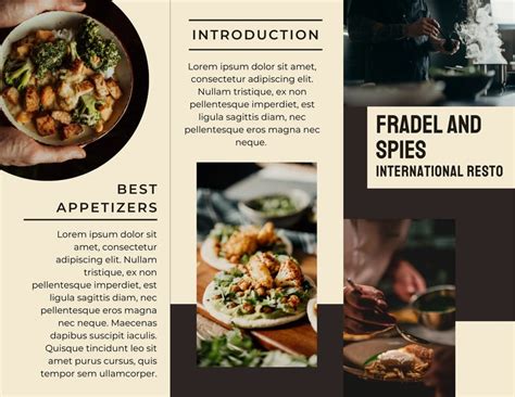 Free Custom Printable Food Brochure Templates Canva