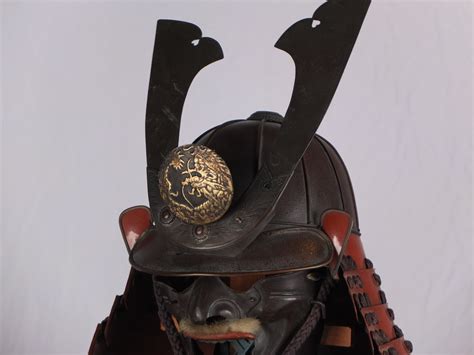 Vintage Japanese Red Yoroi Samurai Kabuto Armor A Set 23o 318