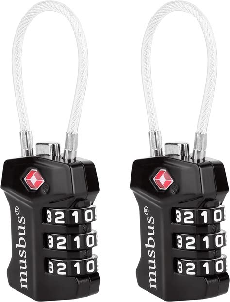 Amazon MUSBUS 2Pk TSA Approved Luggage Lock Travel Suitcase