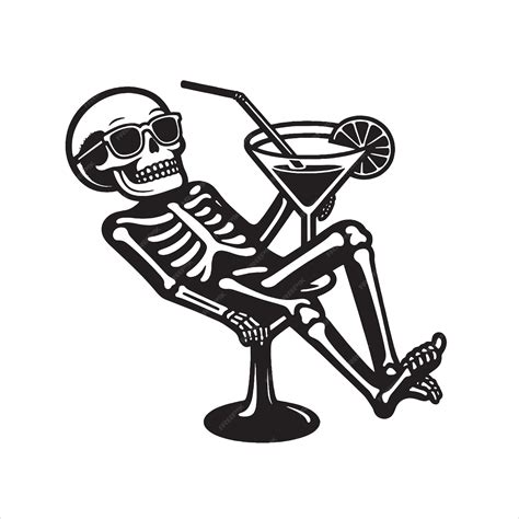 Premium Vector Floating Skeleton Svg