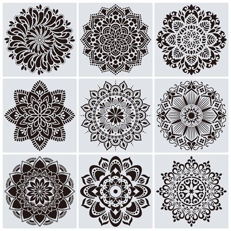 Plantillas Grandes Y Delicadas De Mandala Para Par Grandado