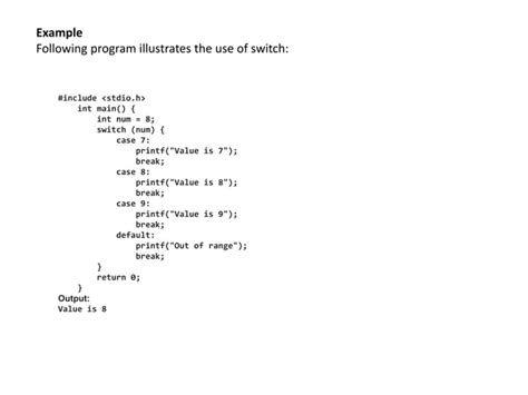 Control Structures In C Ppt