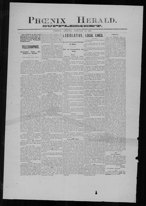 The Phoenix Herald 1881 01 21 Arizona Memory Project