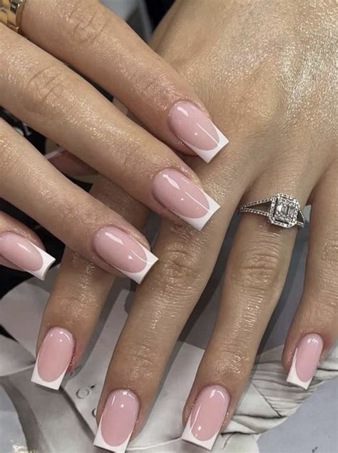 Unitrends® Plaknagels Witte French Zelfklevend Press On Nails