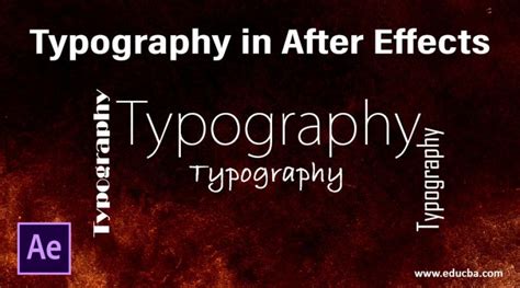 Typography In After Effects How To Create Typography In After Effect