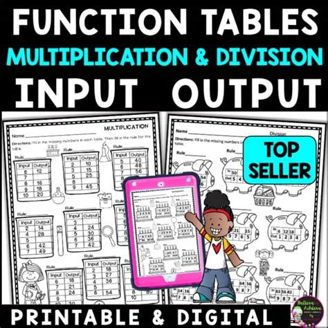 Input Output Tables Multiplication And Division Practice Print And Digital