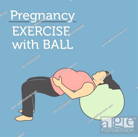 Healthy Pregnant Active Woman Exercise Stretching Bending Stock