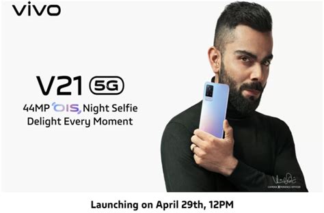 Vivo V21 5g India Launch Confirmed For April 29 Will Go On Sale Via