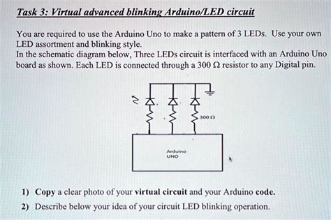 task 3 virtual advanced blinking arduino led circuit you are required