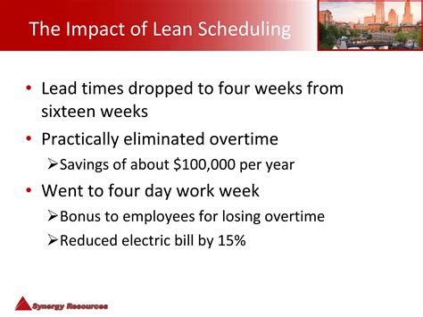 lean scheduling and theory of constraints ppt