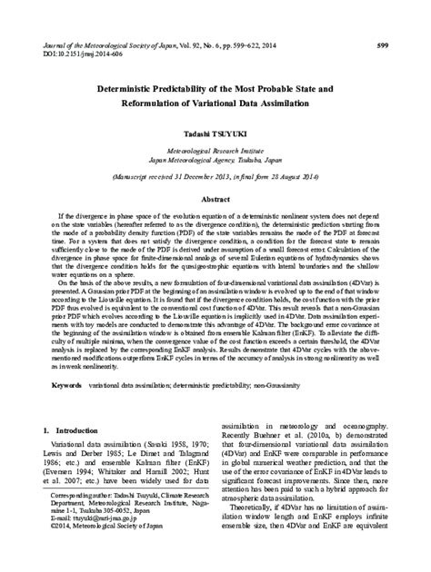 Pdf Deterministic Predictability Of The Most Probable State And