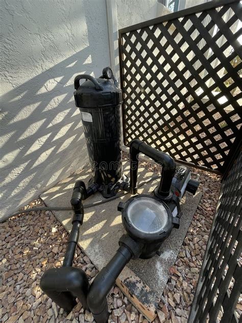 Modern Pool Pump And Filter System Editorial Photo Image Of Ground Wheel 225207116