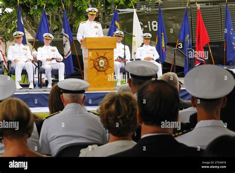 Change Of Command Mesg 1 Retirement Ceremony Stock Photo Alamy