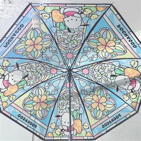 【卡通雨傘】台灣發貨 三麗鷗玻璃彩繪 雨傘 帕恰狗卡通傘小紅書同款長柄傘可愛 蝦皮購物