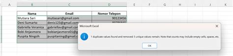 Cara Mencari Dan Hapus Pernyataan Ganda Di Excel