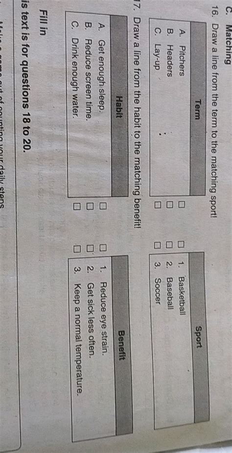 C Matching Draw A Line From The Term To Studyx