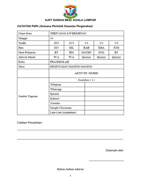 Catatan Pdpc Sjktsgbesi Pdf