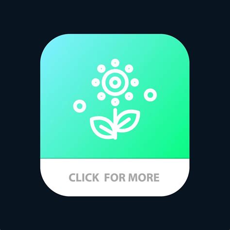Flower Plant Rose Spring Mobile App Button Android And Ios Line Version
