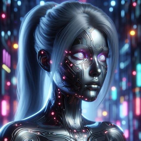 Premium Photo Cybernetic Beauty