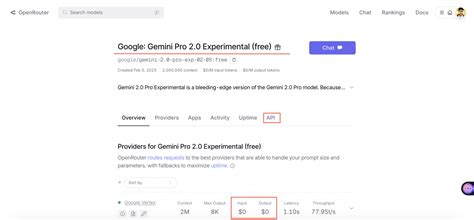 how to access gemini 2 0 free api via openrouter ai505
