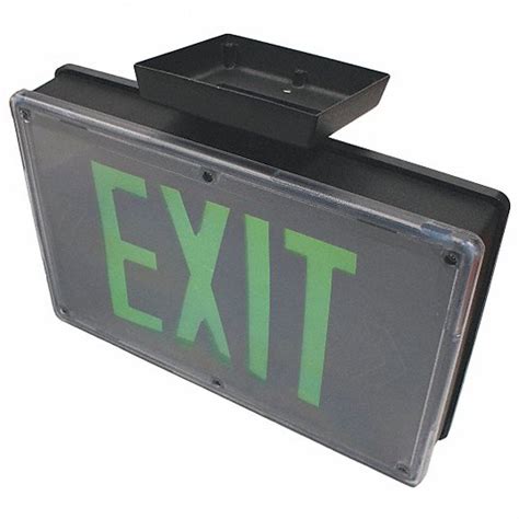 Philips Chloride Exit Sign 4 0w Green Black 8 27 32 In H 34te83