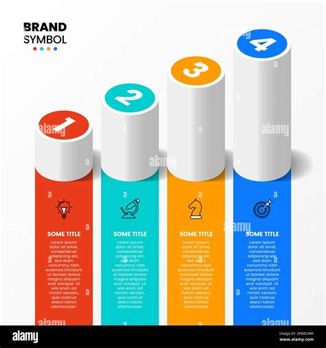 Infographic Template With Icons And 4 Options Or Steps Columns Can Be Used For Workflow Layout