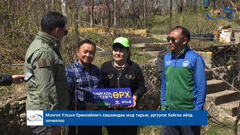 Монгол Улсын Ерөнхийлөгч хашаандаа мод тарьж ургуулж байгаа айлд