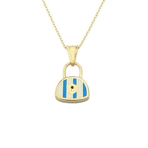 14k Real Solid Gold Hamsa Pendant Necklace For Women
